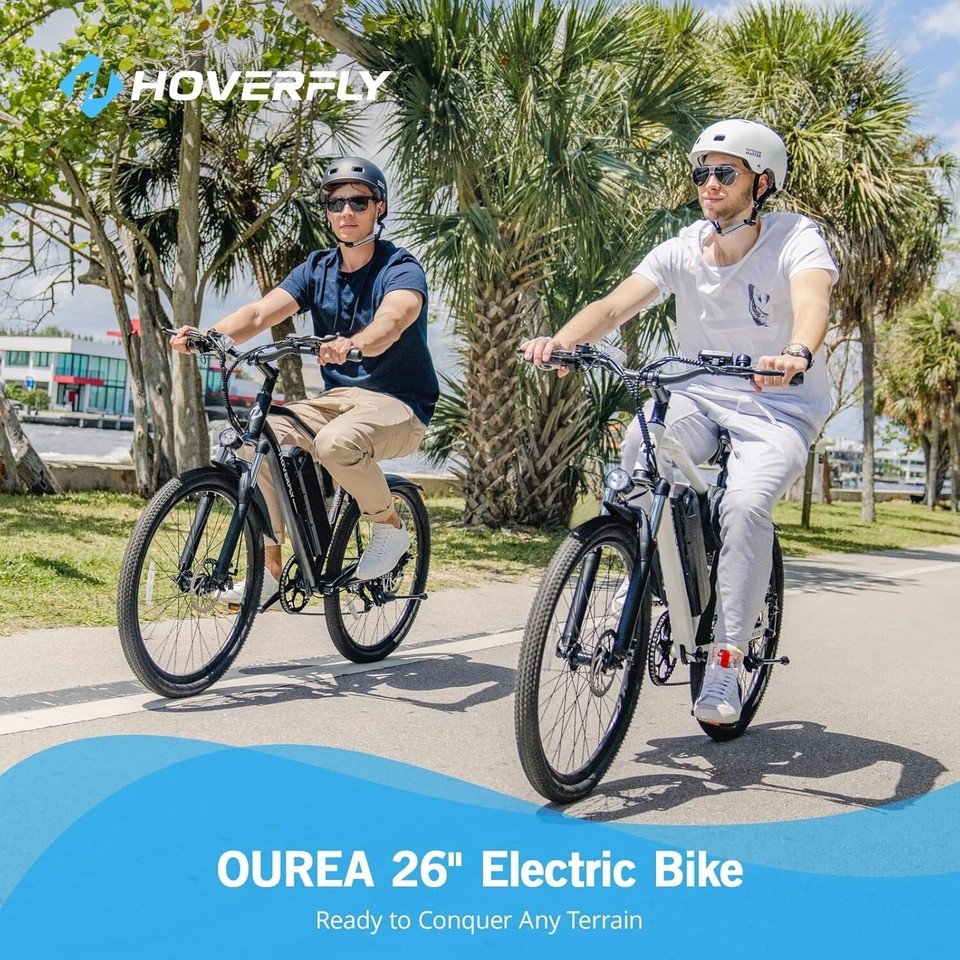 HOVERFLY OUREA Electric Bike 26", 750W Peak Motor Mountain Ebike, Up to ...