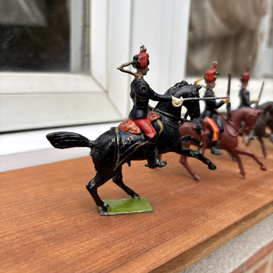 5 RARE Britains Toy Soldiers Prewar Set#12 11th Hussars Set Prince ...