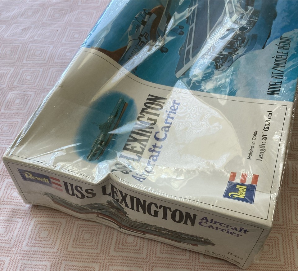 Revell USS Lexington CV-16 Aircraft Carrier Vtg.Military Model Kit H ...
