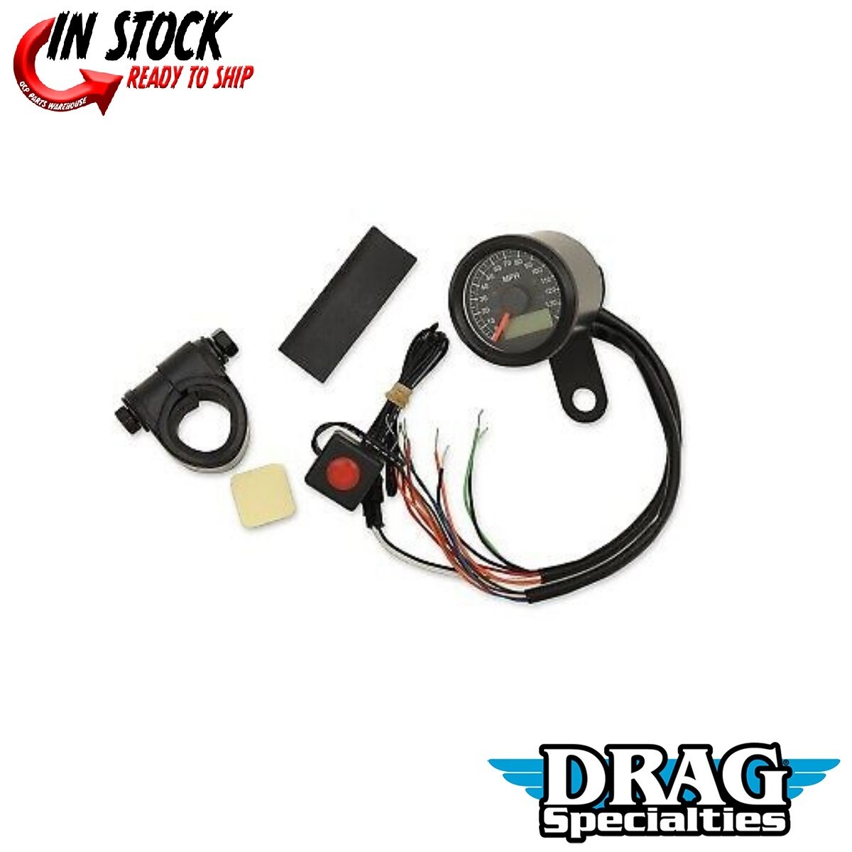 Drag Specialties 2210-0420 Black 1-7/8" Mini Programmable Electronic Speedometer | eBay
