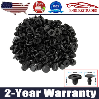 100 Push Type Clip For Honda Inner Fender Liner Splash Shield Retainer ...