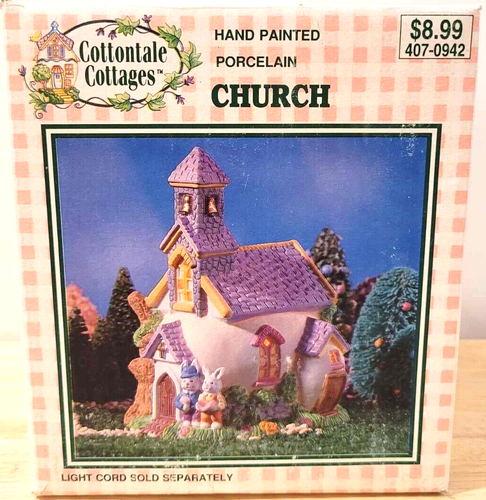 Vintage Cottontale Cottages - Church - Easter Village Hand Painted ...