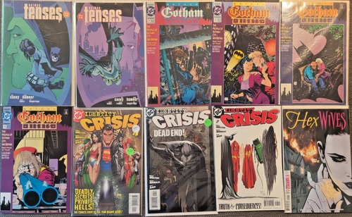 LOT OF 10 DC COMICS: BATMAN TENSES, GOTHAM NIGHTS, IDENTITY CRISIS, HEX ...