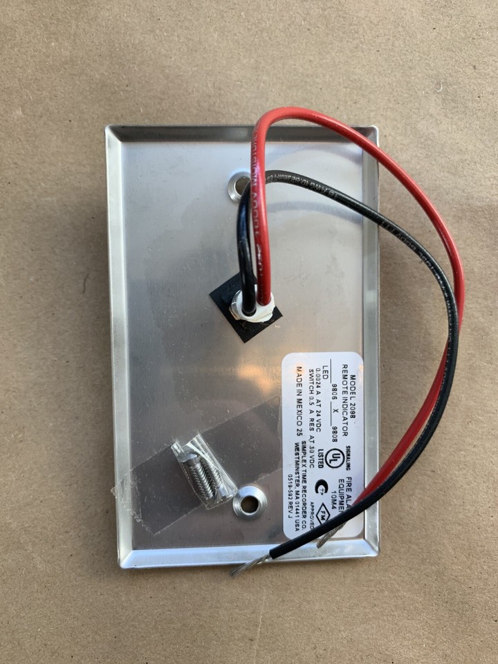 Simplex 2098-9808 Stainless Steel Remote LED Alarm Indicator Module | eBay