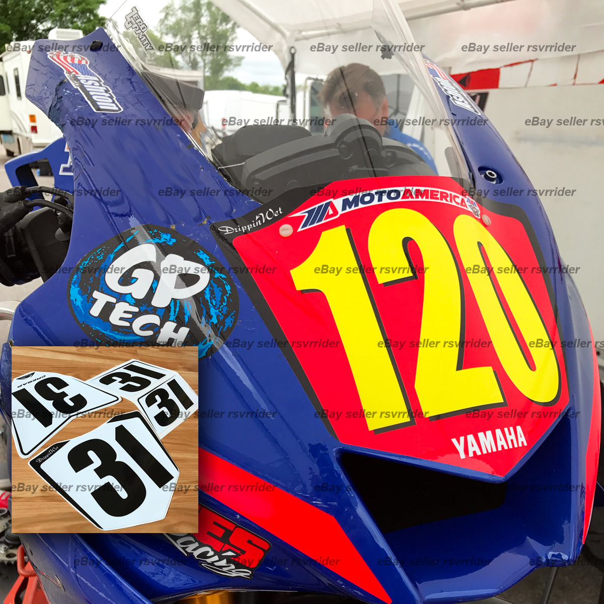 2017-2020 Yamaha R6 Trackday or Race Numberplate Set | Right