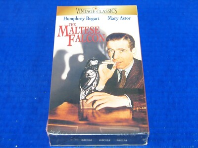 SEALED: The Maltese Falcon 1941 (VHS Tape) Humphrey Bogart Mary Astor ...