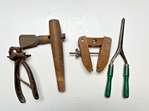 VTG Wooden Butternut Key Barrel Tap, Vice Clamp, Saw Blade Tool ...