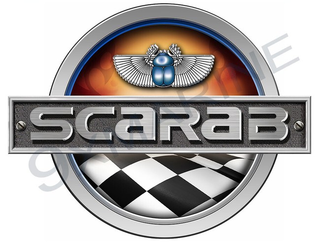 One Scarab Round Racing Sticker 9x7 inches | eBay