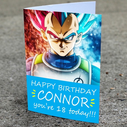 Dragon Ball Vegeta Birthday Card - Professionally printed and ...