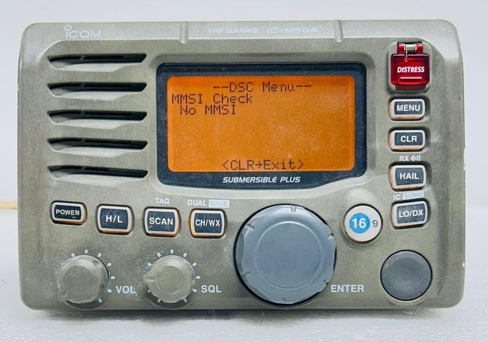Icom IC-M504 Marine VHF Radio Transceiver NO MIC Clear MMSI | eBay