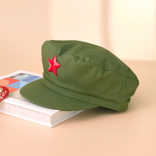New Hat "Chairman Mao Old Army PLA Style" Cap w/ Gift "Red Star" Badge ...