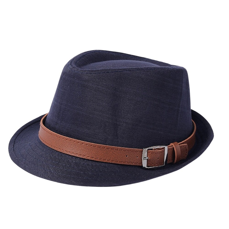 Men Classic Solid Woolen Jazz Fedora Hat Trilby Outdoor Travel Retro ...