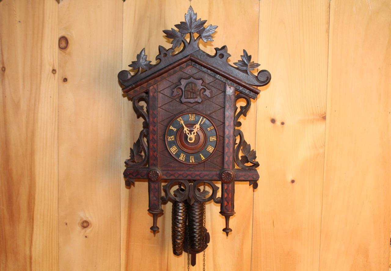 Antique Bahnhausle Railway Style Cuckoo Clock ~ American Cuckoo Clock ...