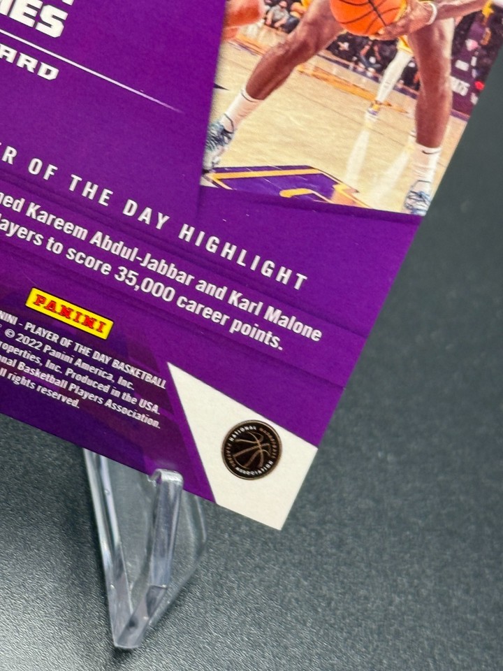 LeBron James 2021-22 Panini Player of the Day KABOOM! #'d /99 Los ...