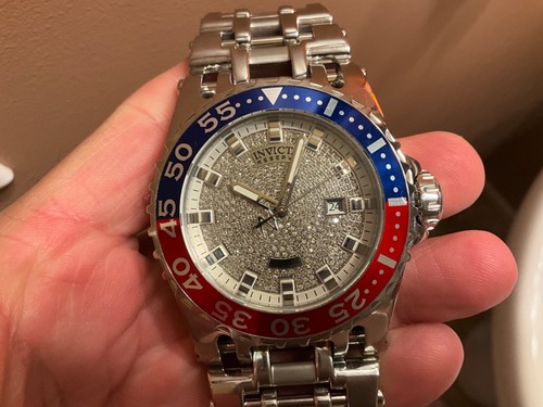INVICTA SWISS MADE DIAMOND CHAOS MODEL 32045 SWISS AUTO 25 JEWELS PEPSI ...