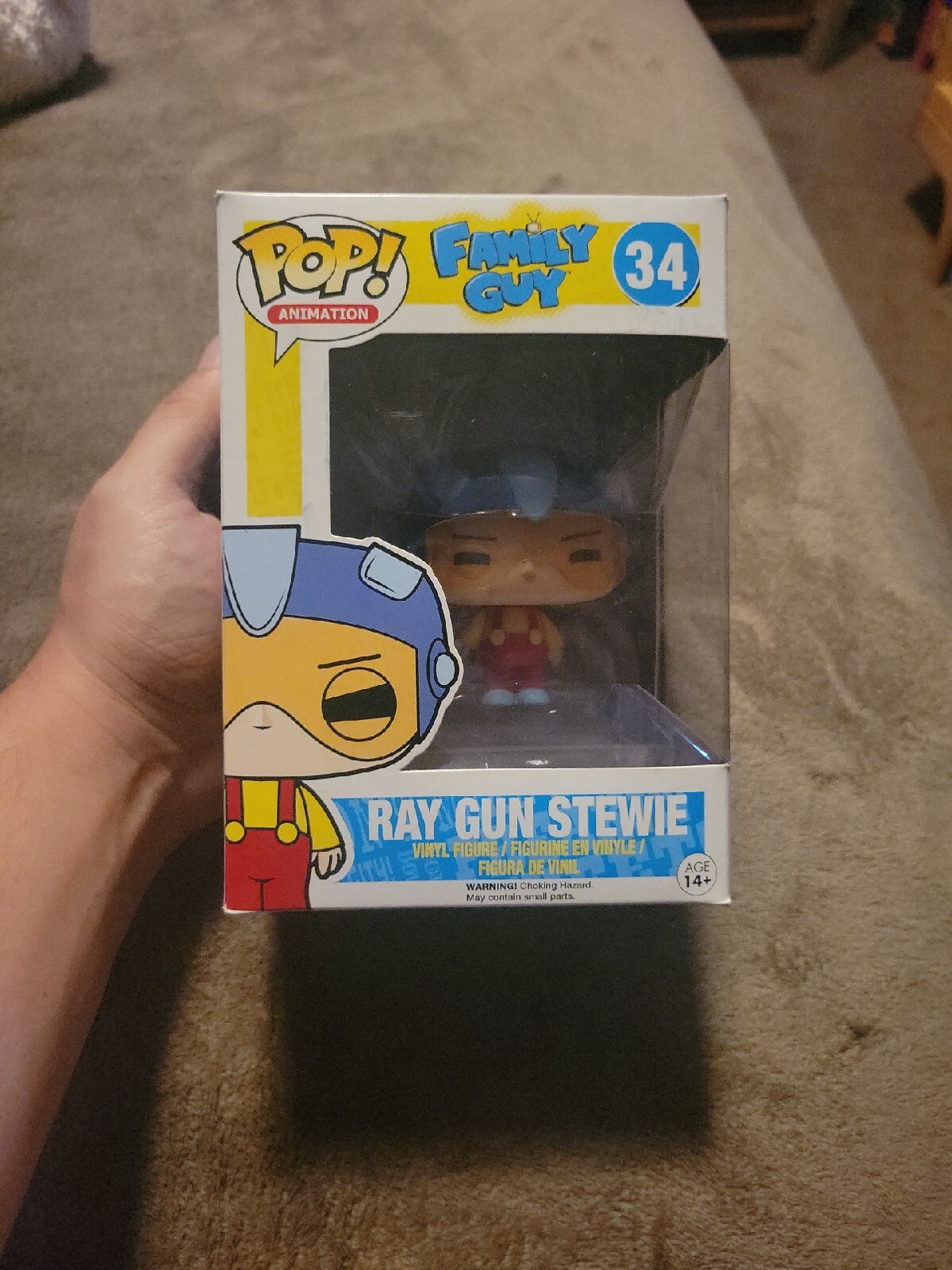 Funko POP! Animation Ray Gun Stewie Vinyl Figure #34 Family Guy w/ Pop ...