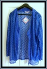 MICHELE HOPE COLLECTION -STUNNING COBALT BLUE LIGHTWEIGHT LACEY TOP ...
