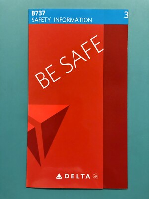 DELTA AIRLINES SAFETY CARD--737 | eBay