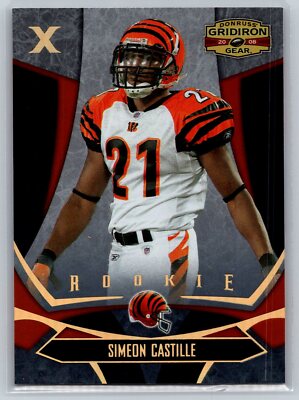 2008 Donruss Gridiron Gear #189 Simeon Castille Gold Holofoil X's 045/ ...