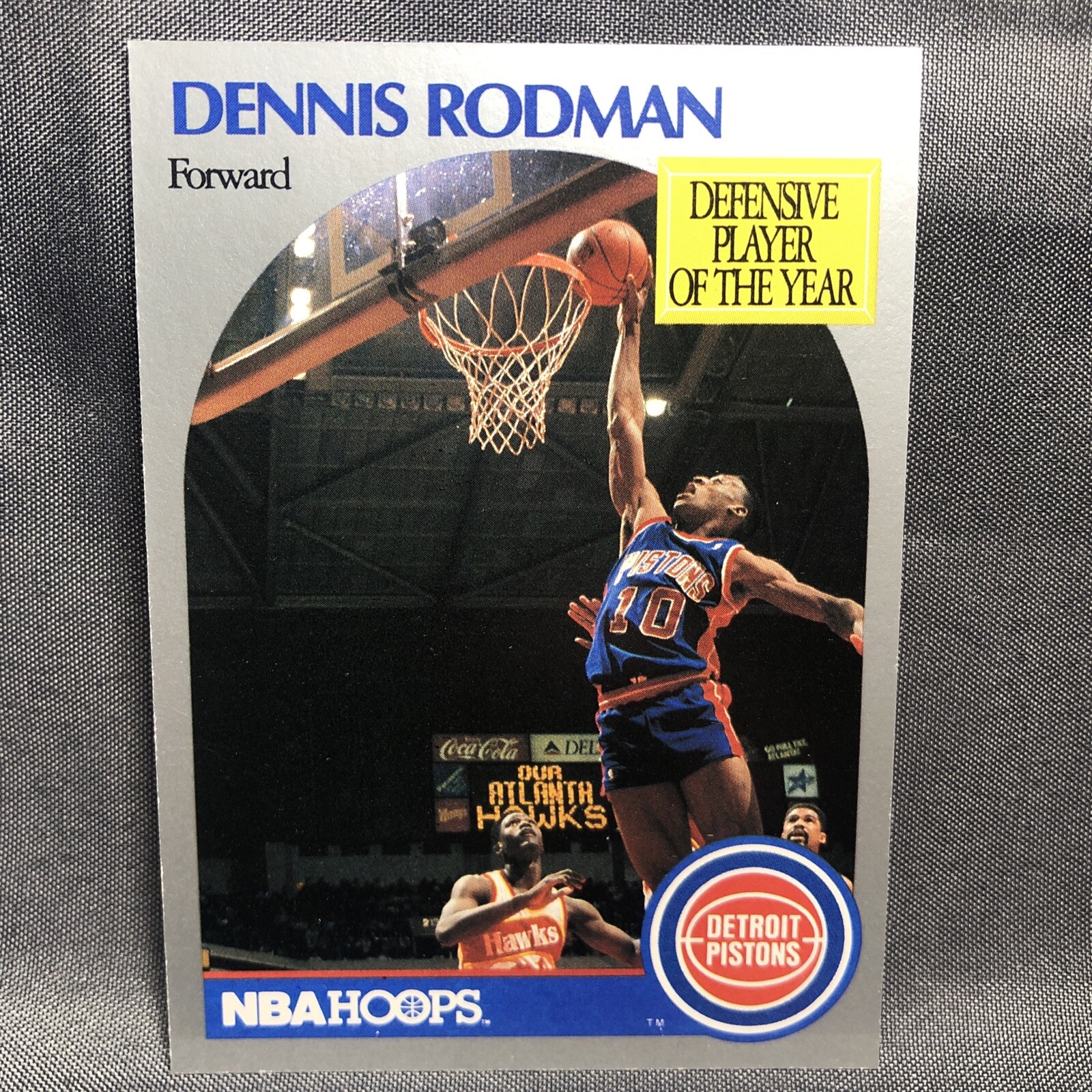 1990 NBA Hoops Dennis Rodman Defensive Player Of The Year Detroit ...