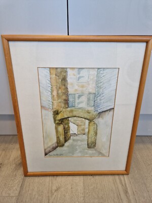 Watercolour Painting Granite Arch Hicks Court St Ives Cornwall joyce ...