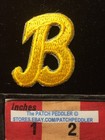 LETTERS ~ Yellow Script 2" Letter "B" Patch Embroidered Appliqué ...