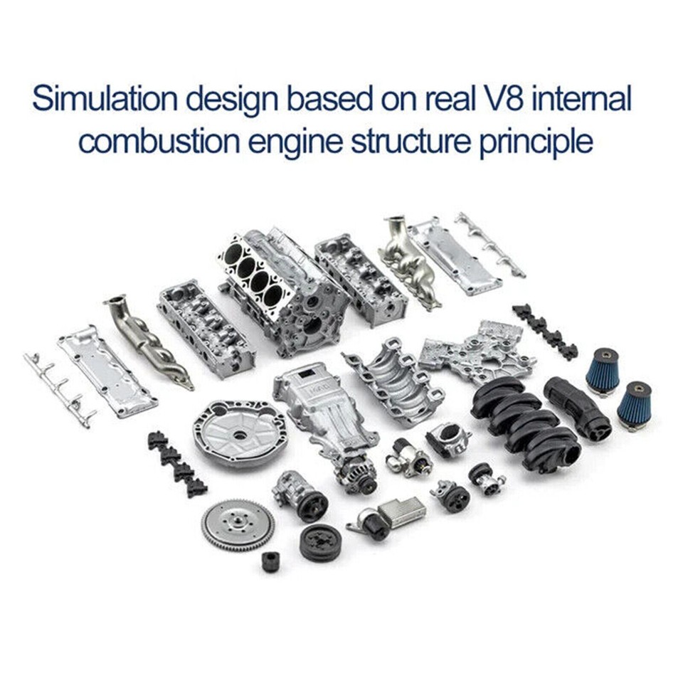 V8 Combustion Engine Model Building Kits Internal DIY Hobby For Adults ...