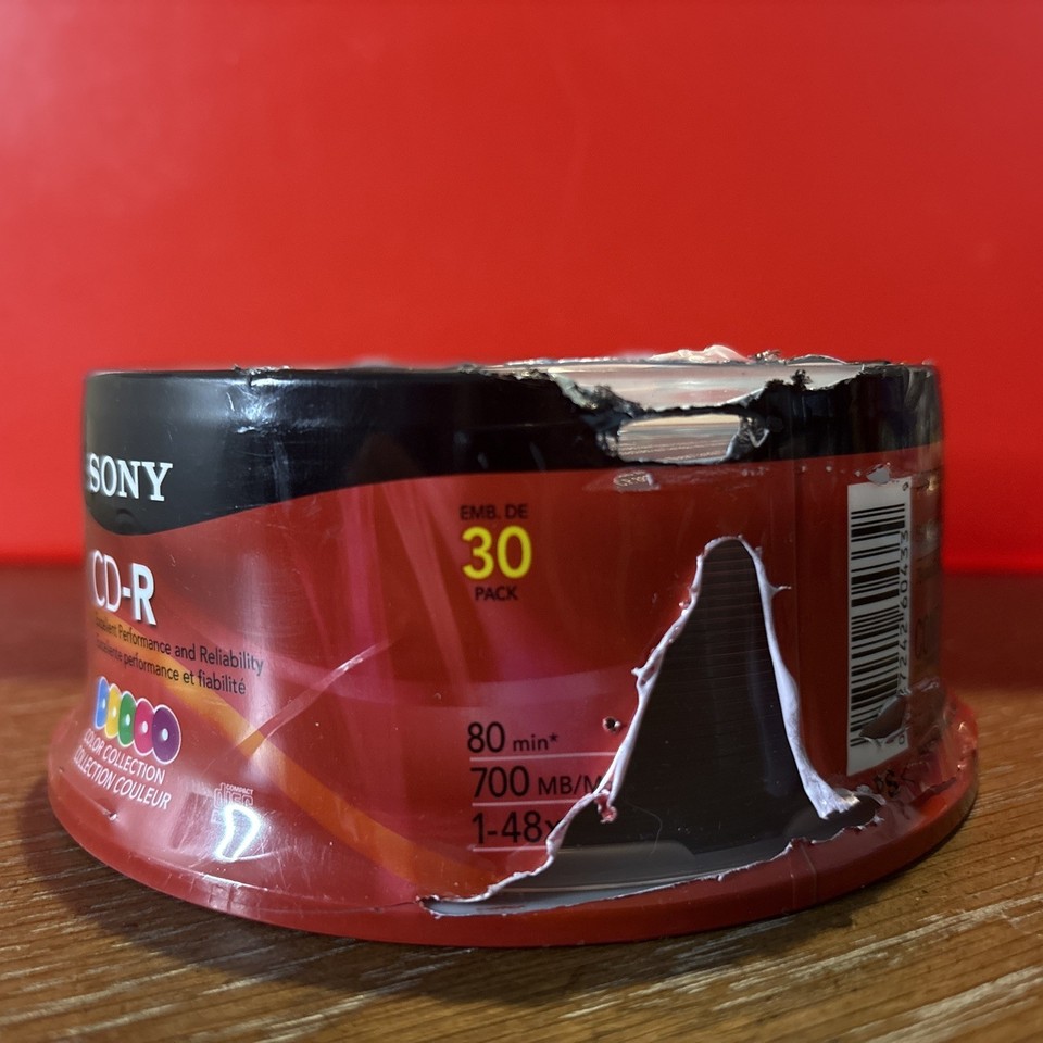 SONY CD-R CDR 30 Pack 80 min Blank Audio CD Disc 700MB 1-48x Colored ...