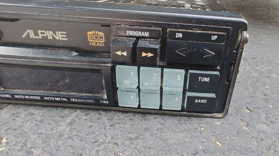 Alpine 7180 Cassette Tape Player Car Radio Stereo Ferrari Lambo Tested ...