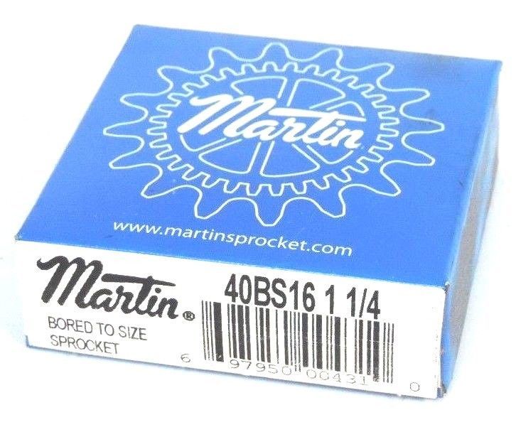 FACTORY SEALED MARTIN 40BS16-1-1/4 ROLLER SPROCKET 1-1/4" BORE ...