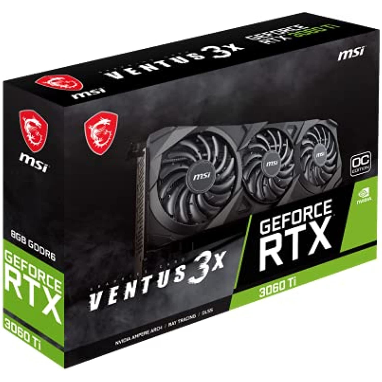 MSI Gaming Ventus 3X GeForce RTX 3060 Ti 8GB GDRR6 256-Bit OC Graphics ...
