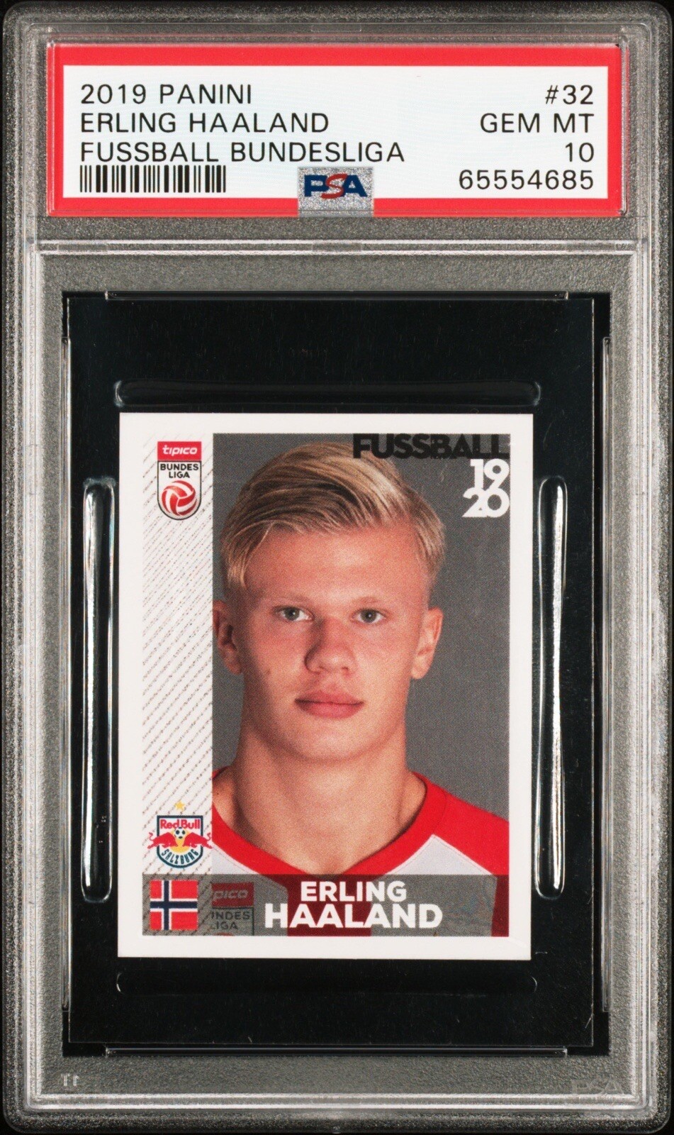 2019 Panini Erling Haaland Sticker #32 Bundesliga Rookie RC PSA 10 | eBay