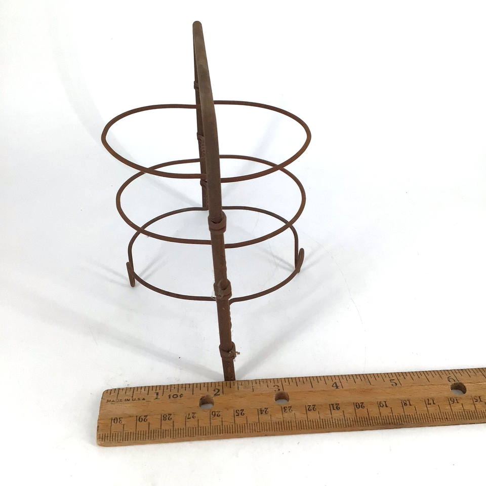 Vintage primitive twisted wire small plate rack 3 tiers | eBay