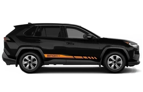 Car Hood Stripe Racing Sport Side Sticker For Toyota RAV4 Graphics ...