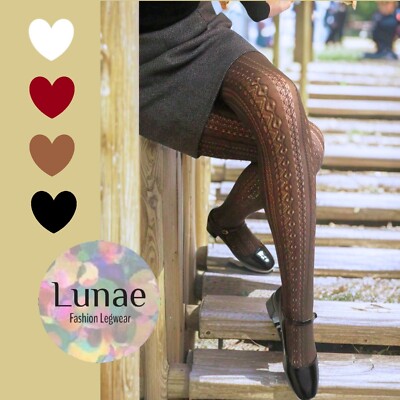 tights UK 8/10/12/14 STRIPE POINTELLE mesh geometric pattern | eBay