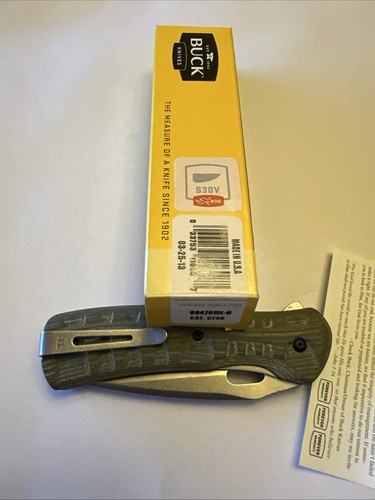 NIB~Buck 847 Vantage Force Pro Folding-Drop Point Blade BOS S30V -G-10 ...