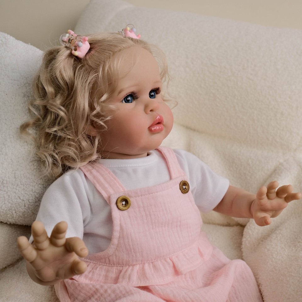 Realistic Chubby Reborn Baby Dolls 24" Cloth Body Poseable Real Life ...