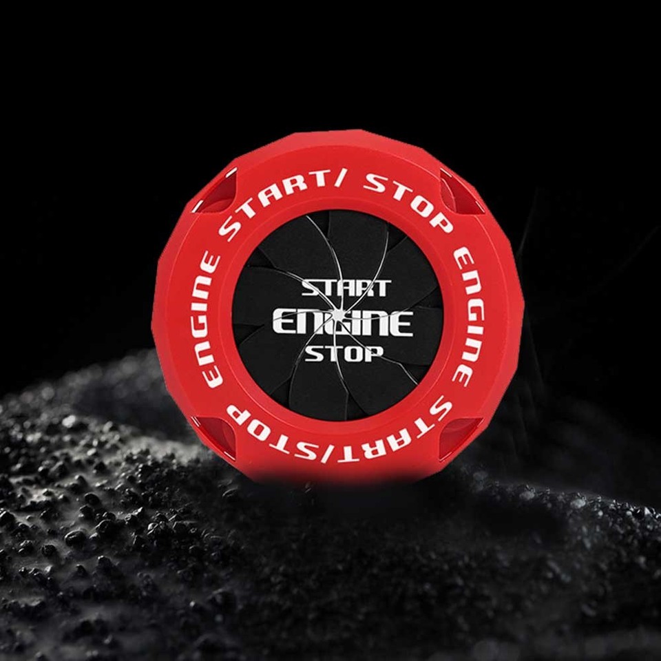 1x Universal Car Ignition Engine Start Stop Push Switch Button Trim Cap ...