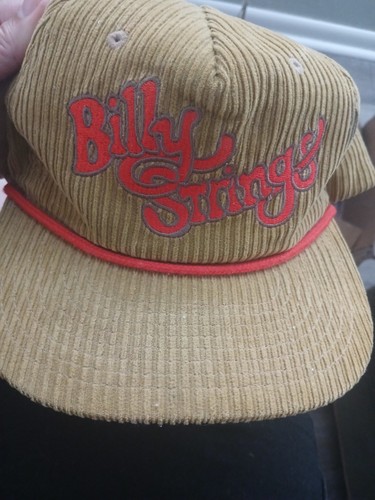 Billy Strings 2024 Fall Tour Merch Embroidered Corduroy Snapback Hat w/Rope Bill | eBay