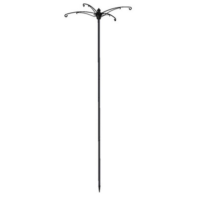 Brome BirdsUP Versa 4 Bird Feeder Pole Kit, 4-Arm Hanging Station ...