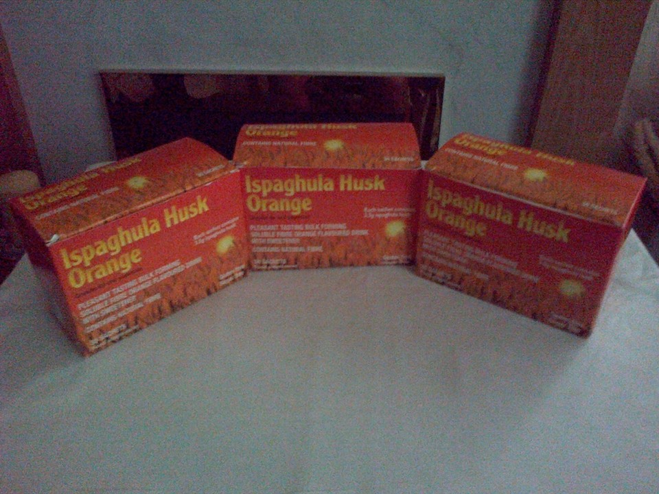 Ispaghula Husk Orange Granules 3 x Boxes. 30 Sachets per Box. Natural ...