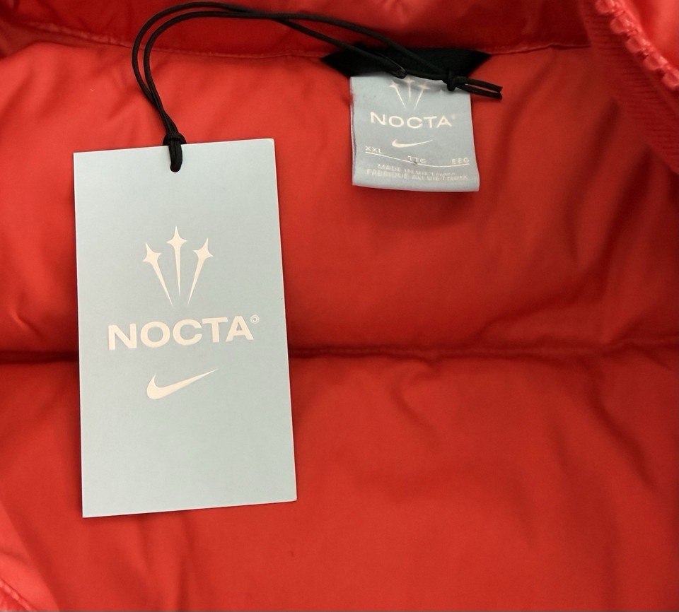 RARE Nike x NOCTA Drake Sunset Red Puffer Jacket DO2783-657 Mens Size ...
