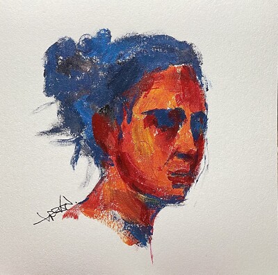 ORIGINAL Abstract Figurative Acryl Porträt Gemälde Portrait Painting | eBay