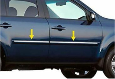 2009-2015 Honda Pilot 4Pc Stainless Steel Body Side Molding Trim Insert ...