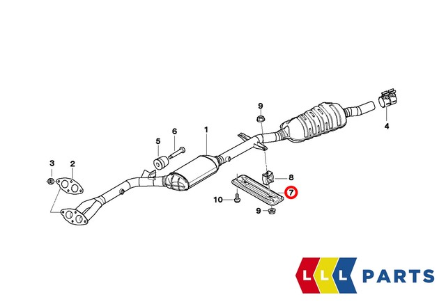 BMW E46 Verbindungsträger 18211436309 Auspuffhalter Unterboden ...