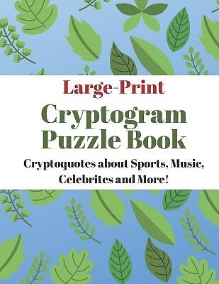 Large-Print Cryptogram Puzzle Book Fun Cryptoquotes Wide by Games Inc ...
