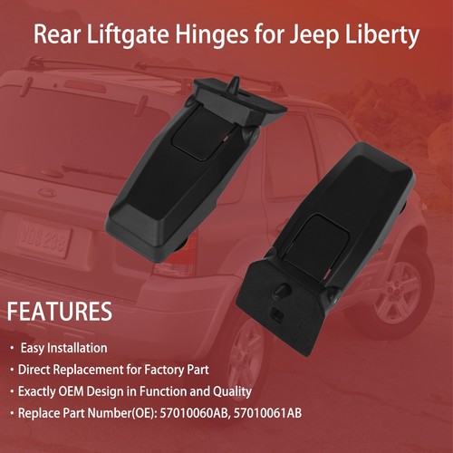 Rear Liftgate Window Glass Hatch Hinge Left & Right for 2008-2012 Jeep ...