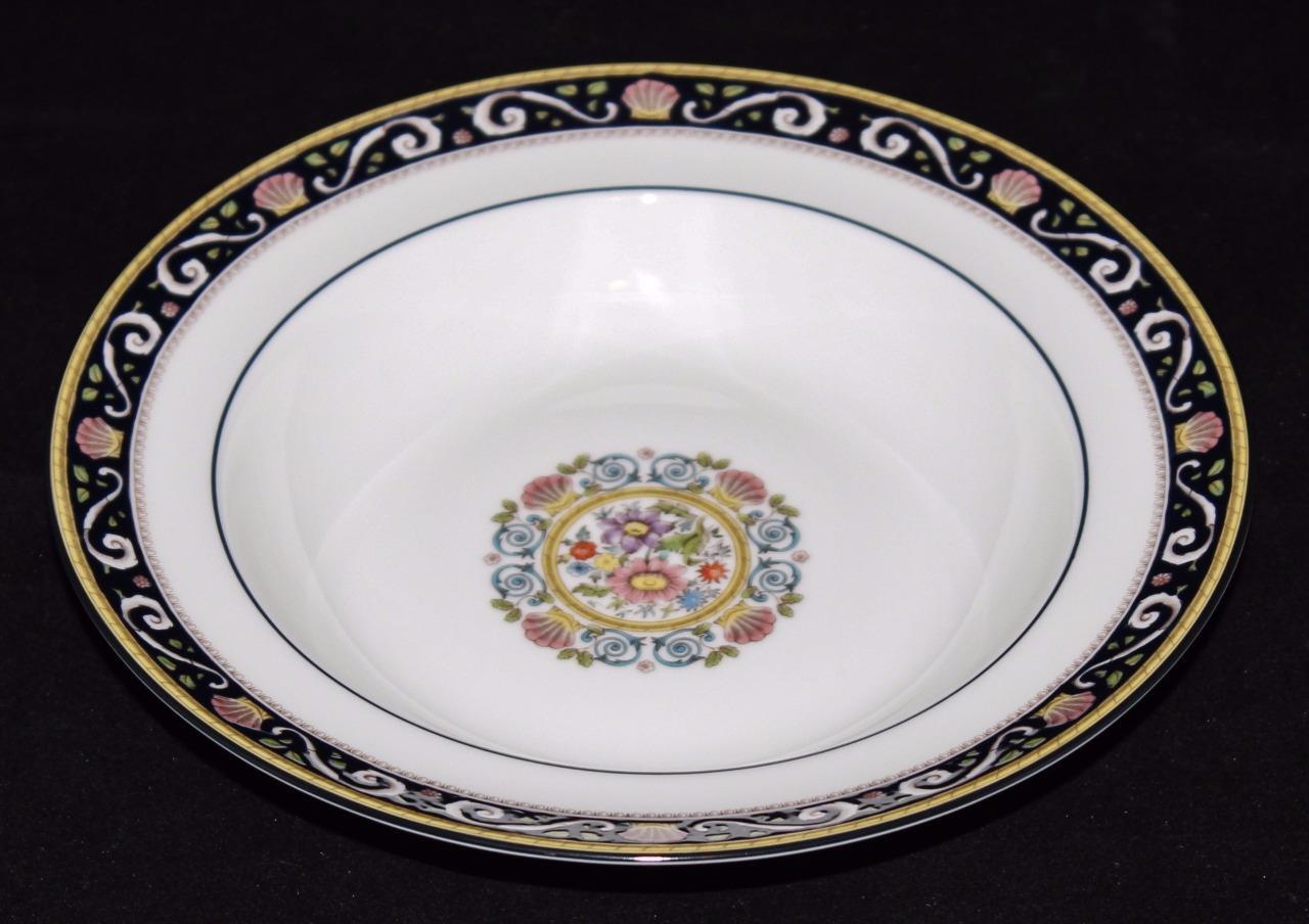 Wedgwood Bone China, England, RUNNYMEDE, Dark Blue Wide Rimmed Soup ...