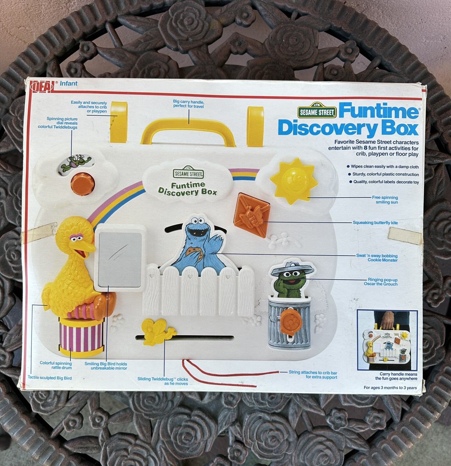 Vintage 1986 Ideal Sesame Street Funtime Discovery Box-8 Crib ...