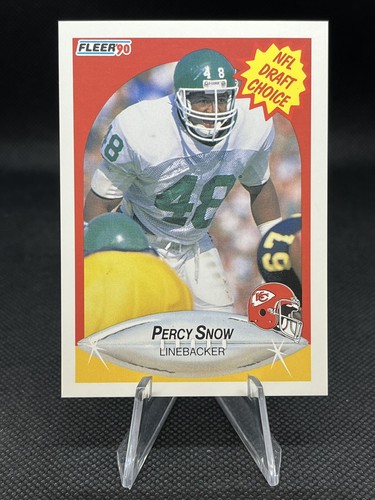 1990 Fleer Football NFL Draft Choice Percy Snow Kansas City Chiefs RC ...
